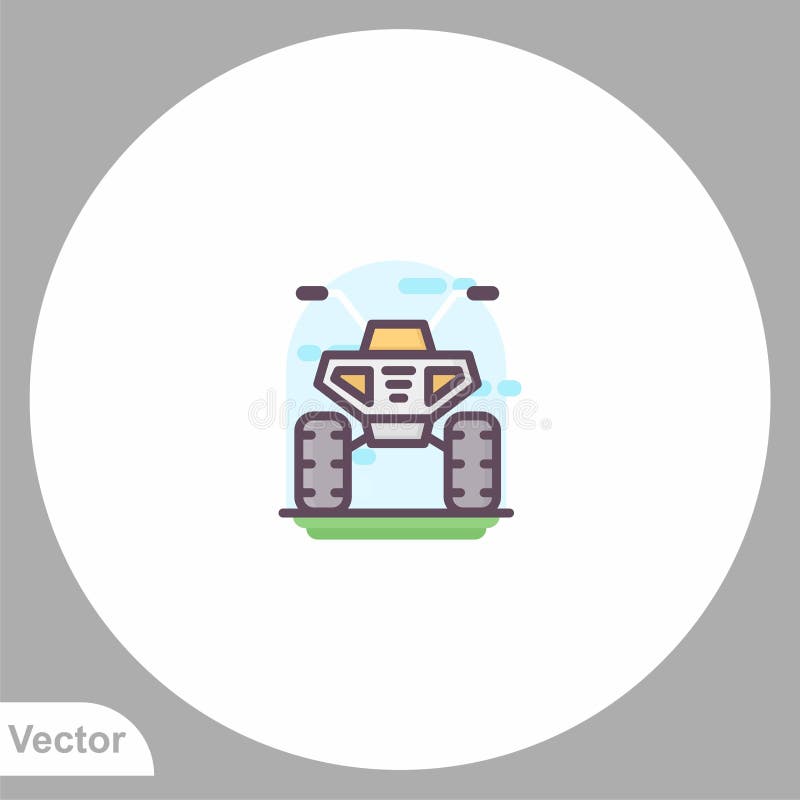 ATV Vector Icon Sign Symbol Stock Vector - Illustration of silhouette ...