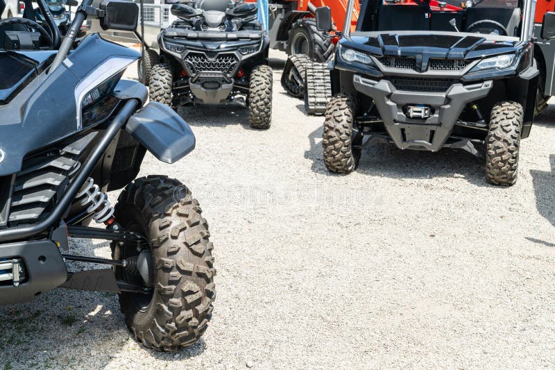 ATVs for Extreme Trips in the Mountains. Stock Photo - Image of rally ...