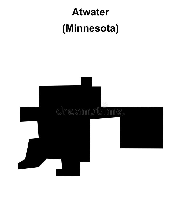 Atwater outline map stock illustration. Illustration of silhouette ...