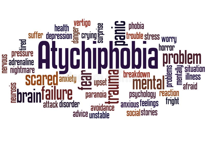 Atychiphobia Fear of Failure Word Cloud Concept Stock Illustration ... Atychiphobia Fear of Failure Word Cloud Concept Stock Illustration ...