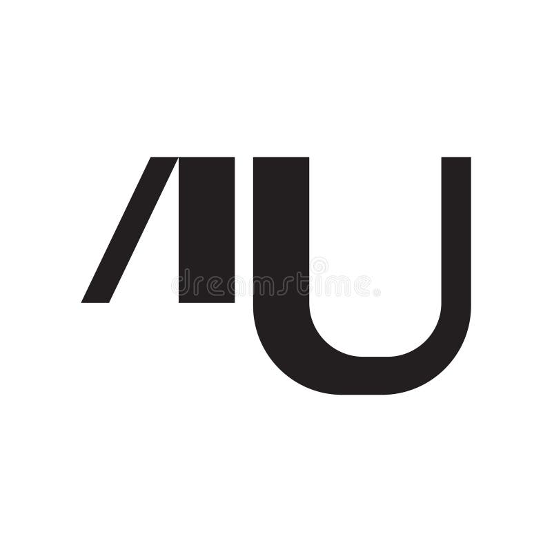Au Initial Letter Vector Logo Icon Stock Vector - Illustration of ...