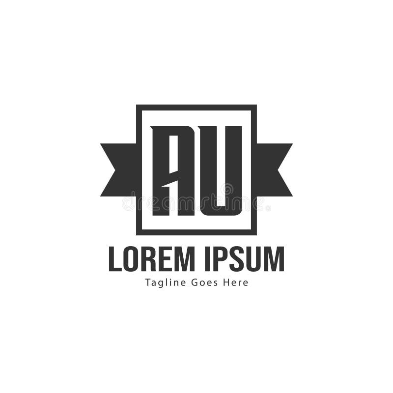 AU Letter Logo Design. Creative Modern AU Letters Icon Illustration ...