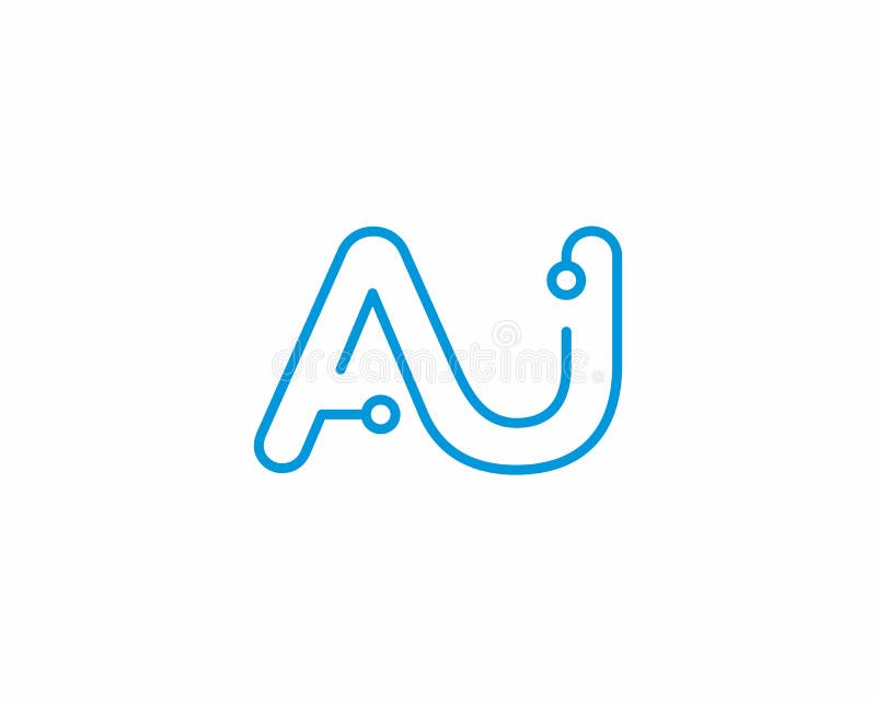 AU Letters, Electronic Logo Design Vector 001 Stock Vector ...