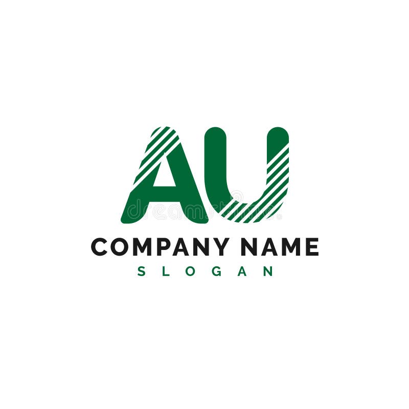 AU Logo Design. AU Letter Logo Icon Vector Illustration - Vector Stock ...