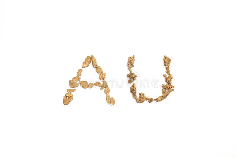 AU symbol of Gold stock image. Image of real, natural - 18587115