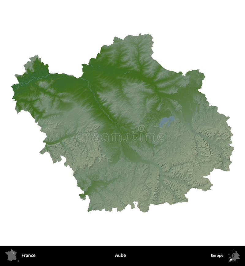Aube, France, Isolated on White. Physical Stock Illustration ...