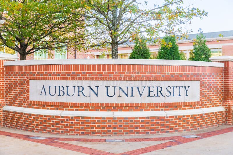 Auburn University Sign on the College Campus in Alabama Editorial Stock ...