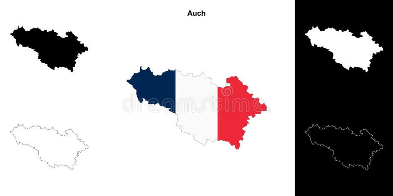 Auch outline map stock vector. Illustration of detailed - 361894894