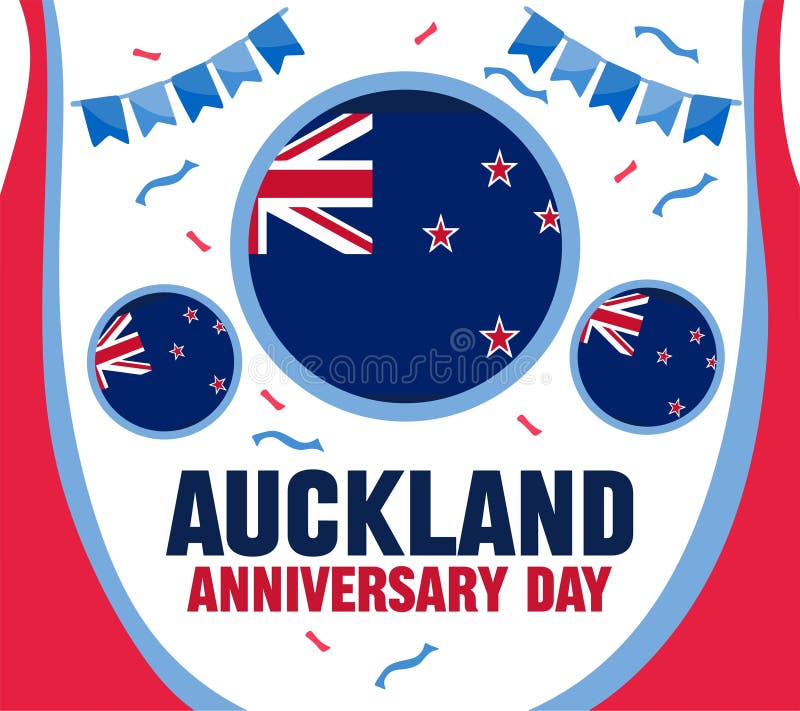 Auckland Anniversary Day for All Aucklanders Stock Illustration ...