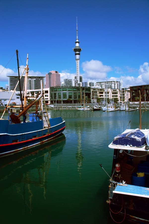 Auckland City stock photo. Image of clouds, harbor, zealand - 410198