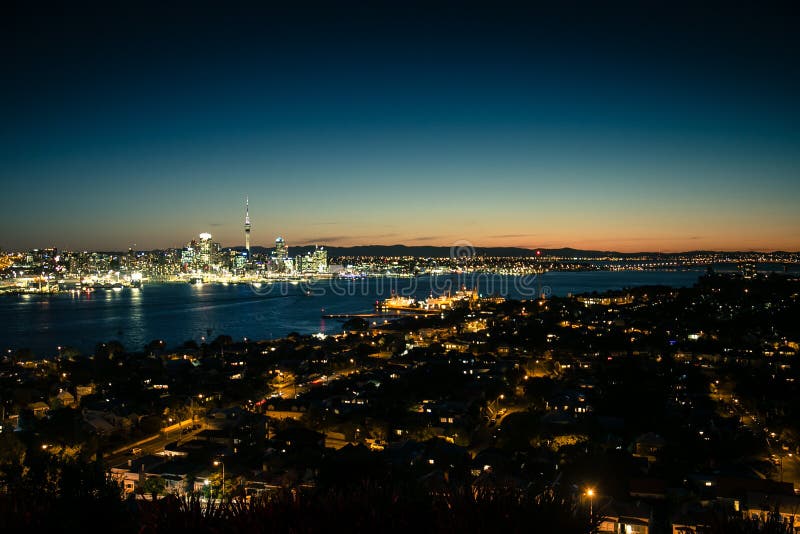 Auckland Night stock image. Image of sunrise, quiet, distance - 429025