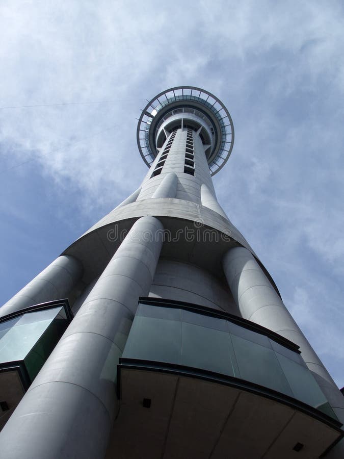 Auckland Tower, In Perspective Stock Image - Image of auckland, tower ...