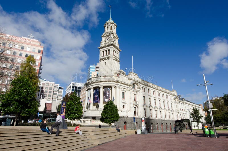Aerial View of Auckland Town Hall New Zealand NZ Editorial Image ...