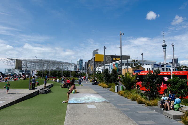 Auckland Viaduct Harbor Basin Editorial Photography - Image of skyline ...