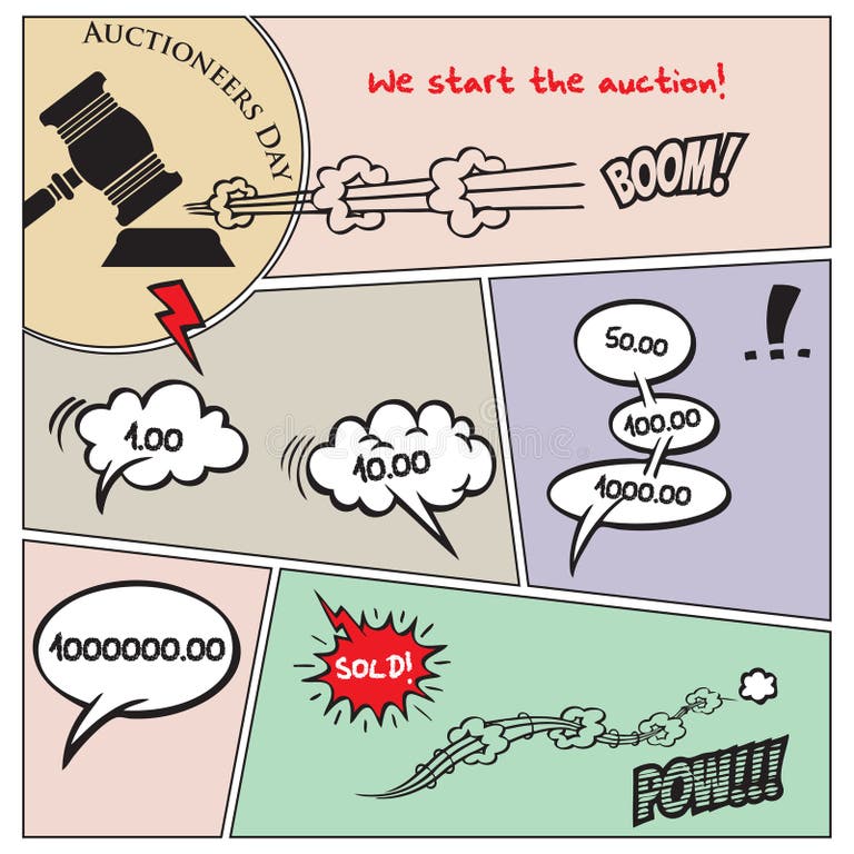 Auction for Auctioneers Day Stock Vector - Illustration of auctioneers ...