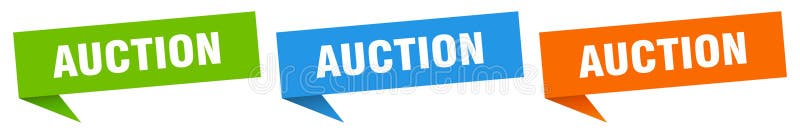 Auction Banner Template. Auction Ribbon Label Stock Vector ...