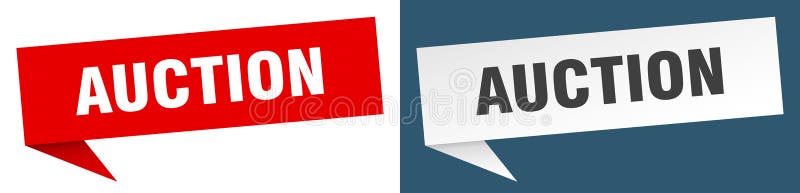Auction Banner Template. Auction Ribbon Label Stock Vector ...