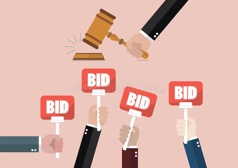 Legal or bidding concept stock illustration. Illustration of attorney ...