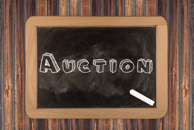 Auction - chalkboard stock image. Image of auction, text - 62741725