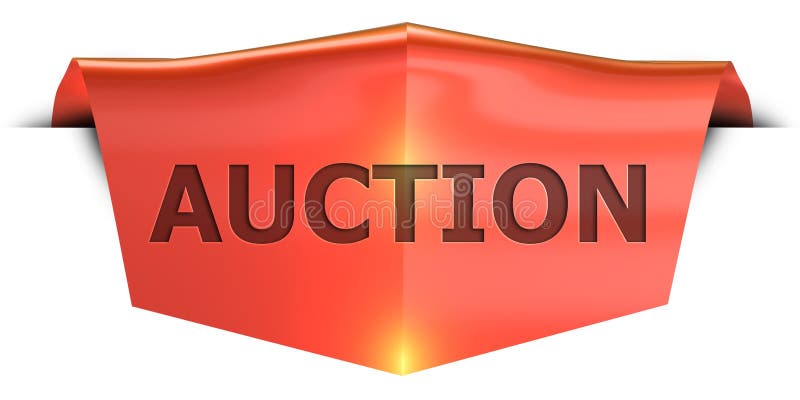 Auction Banner Template. Auction Ribbon Label Stock Vector ...