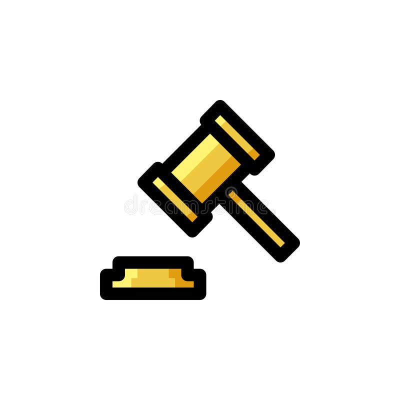 Auction Icon stock vector. Illustration of online, payment - 266545607