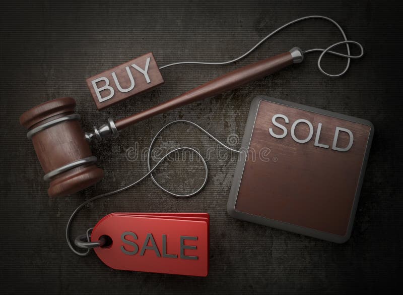 Hammer; Justice; Sold; Gavel; Auction; Bid; Isolat Stock Illustration ...