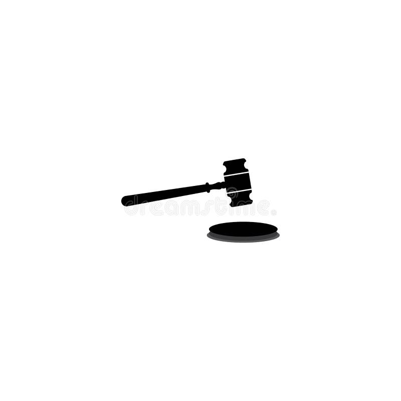 Auction hammer icon stock vector. Illustration of gavel - 194390645