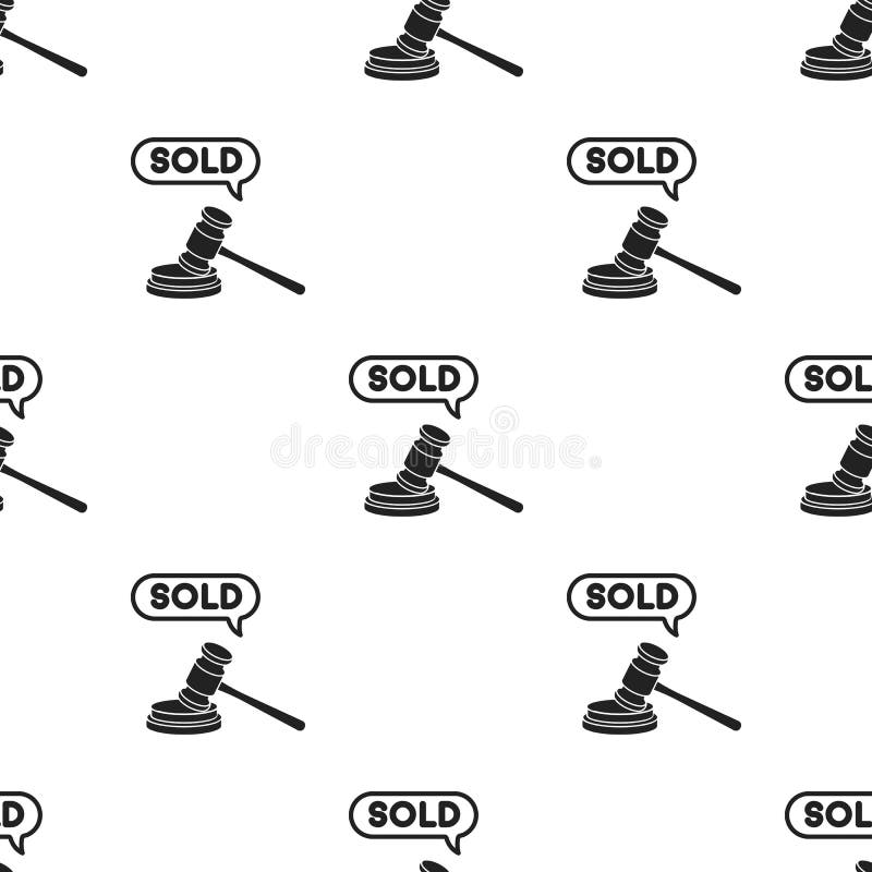 Auction Hammer Icon in Black Style Isolated on White Background. Stock ...