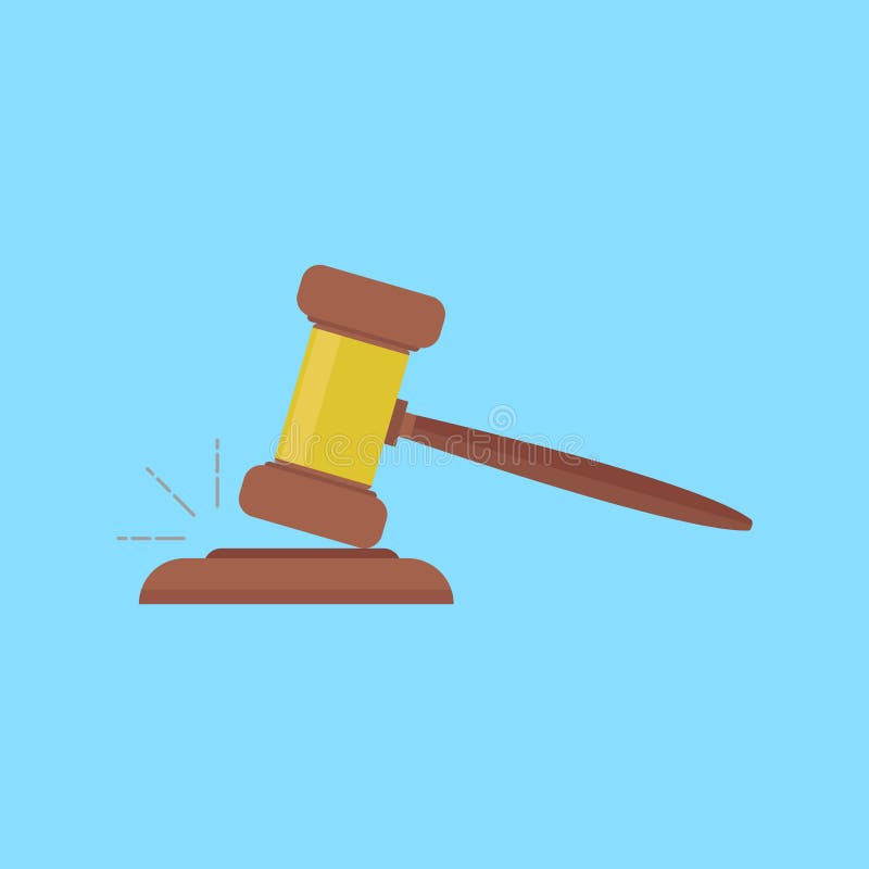 Auction Hammer. Vector Illustration. Stock Illustration - Illustration ...