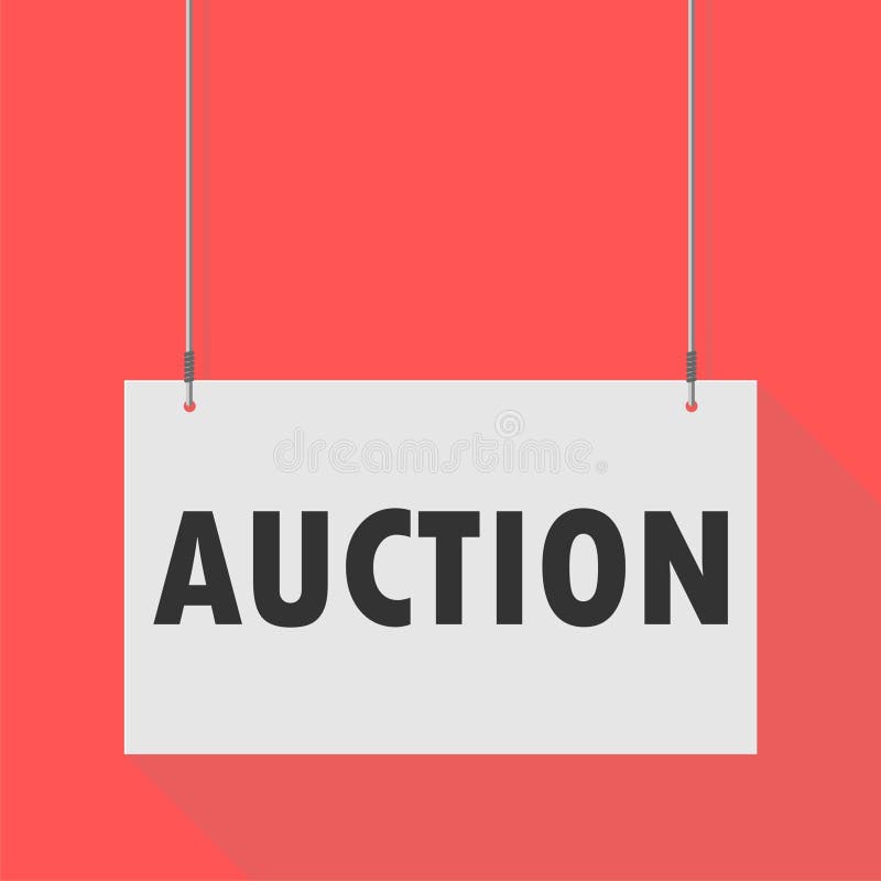 Auction Hanging Sign stock vector. Illustration of badge - 97374438