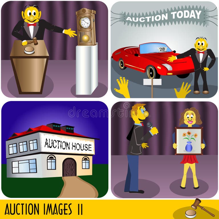 Auction Cartoon Stock Illustrations – 3,667 Auction Cartoon Stock ...