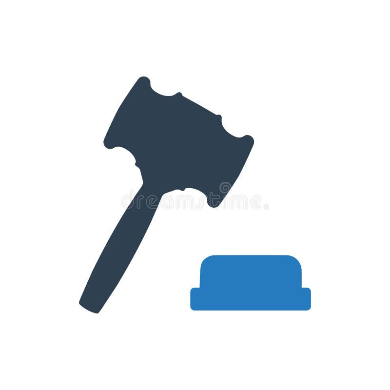 Auction, Law Icon stock vector. Illustration of justice - 120822506