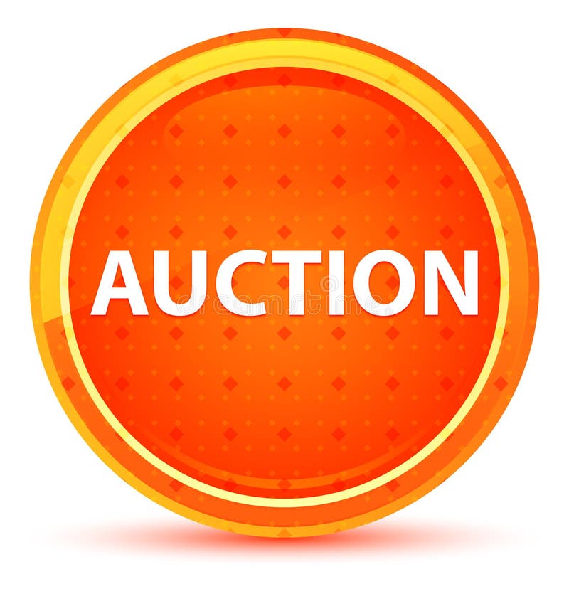 Auction Natural Orange Round Button Stock Illustration - Illustration ...