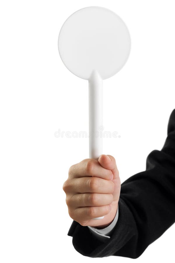 Auction Paddle or Voting Card in Hand Stock Image - Image of decision ...