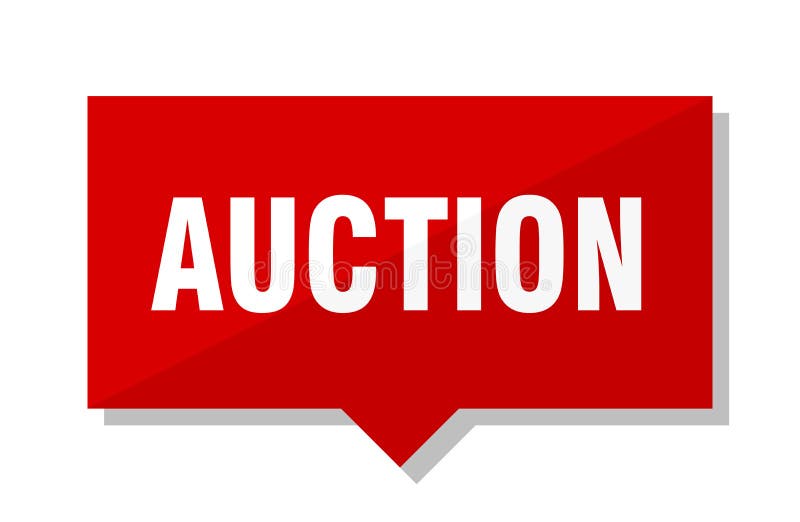 Auction red tag stock vector. Illustration of template - 117515461