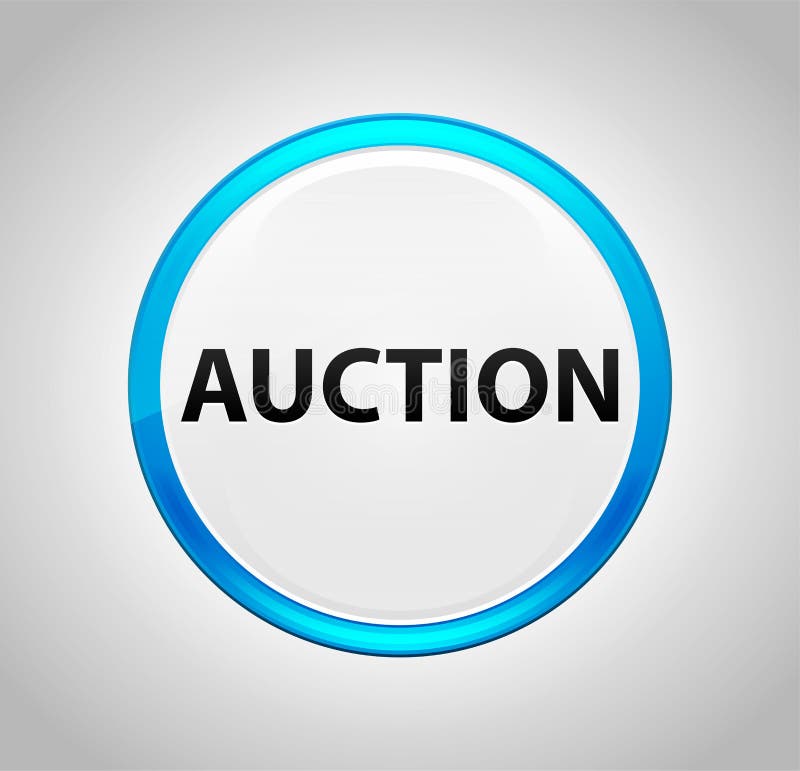 Auction Red Round Symbol Isolated Stock Illustration - Illustration of ...