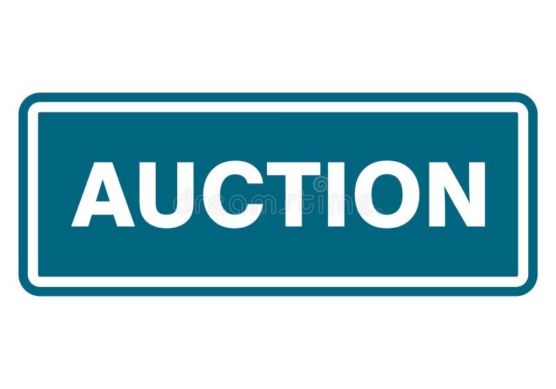 Auction sign, icon, stamp stock vector. Illustration of seal - 92101281