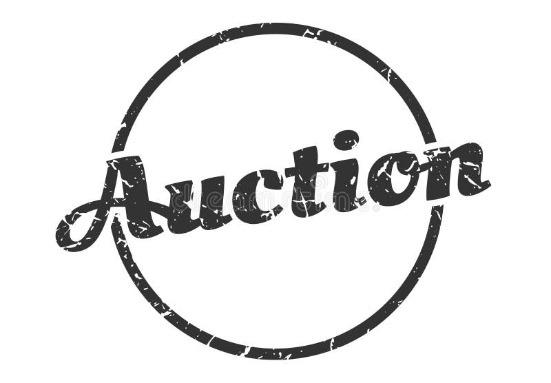 Auction Sign. Auction Round Vintage Stamp Stock Vector - Illustration ...