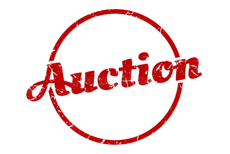 Auction Red Sign, Button, Icon Stock Vector - Illustration of announce ...