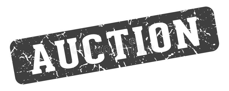Auction Rectangular Sign. Auction Stamp Stock Vector - Illustration of ...