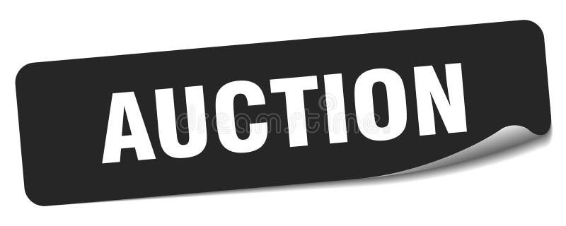 Auction sticker. stock vector. Illustration of label - 153287108