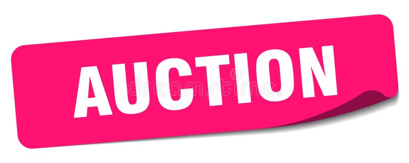 Auction sticker. stock vector. Illustration of label - 153287108