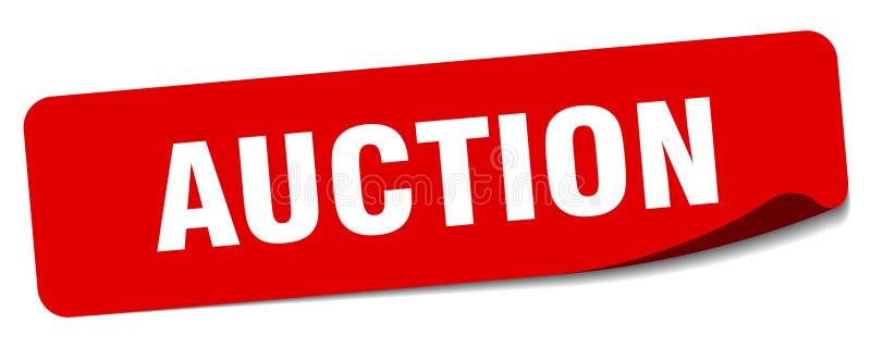 Auction sticker. stock vector. Illustration of label - 153287108