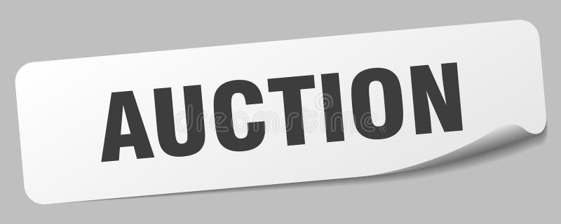 Auction sticker. stock vector. Illustration of label - 153287108