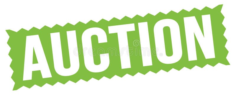 AUCTION Text Written on Green Stamp Sign Stock Illustration ...