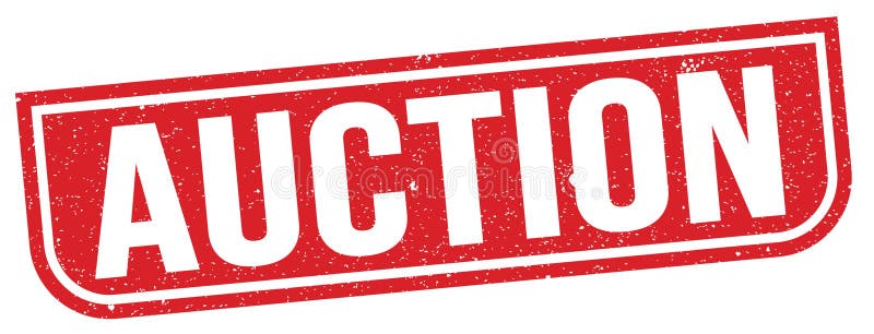 AUCTION Text Written on Red Stamp Sign Stock Illustration ...