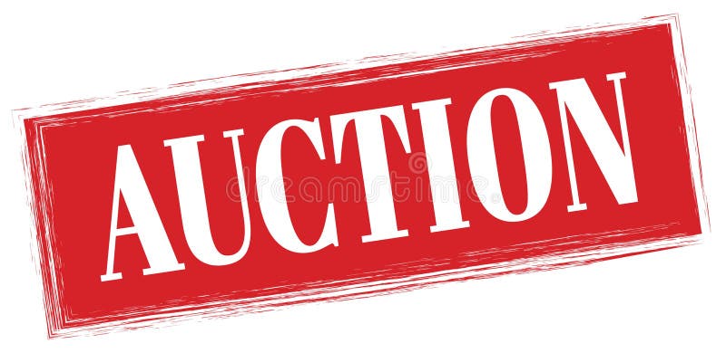 AUCTION Text Written on Red Stamp Sign Stock Illustration ...