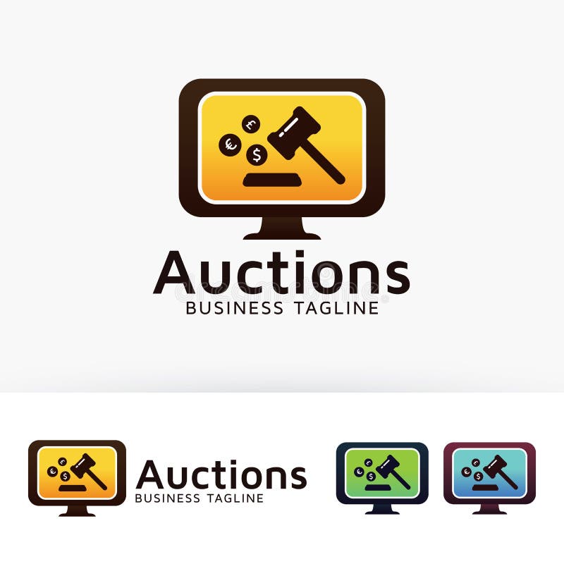 Auction vector logo design stock vector. Illustration of horse - 82854162