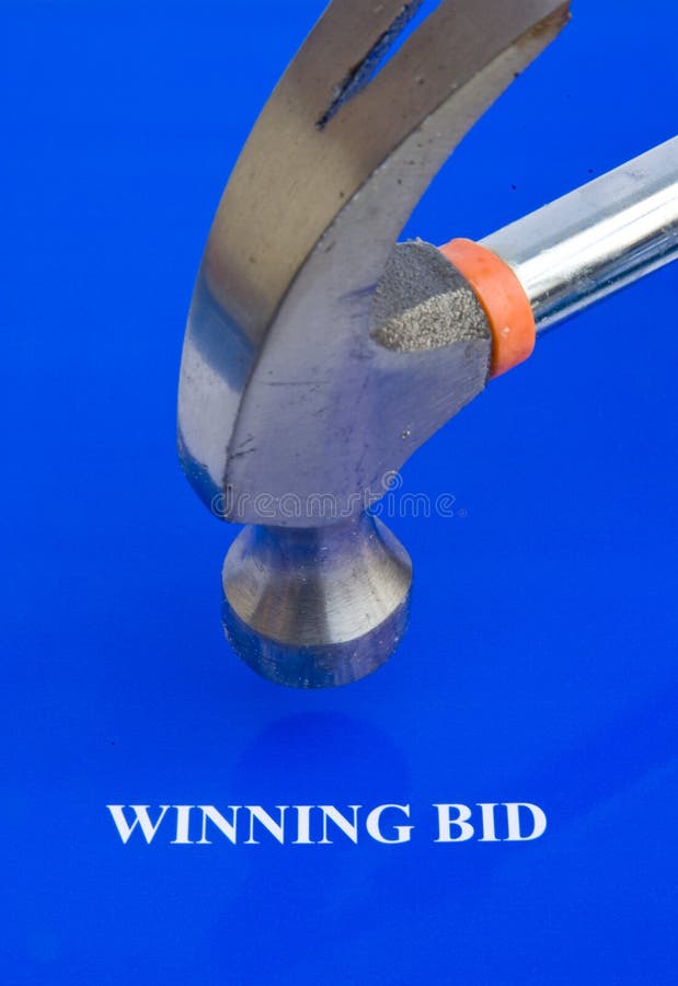 Auction; the winning bid. stock photo. Image of home - 12212842
