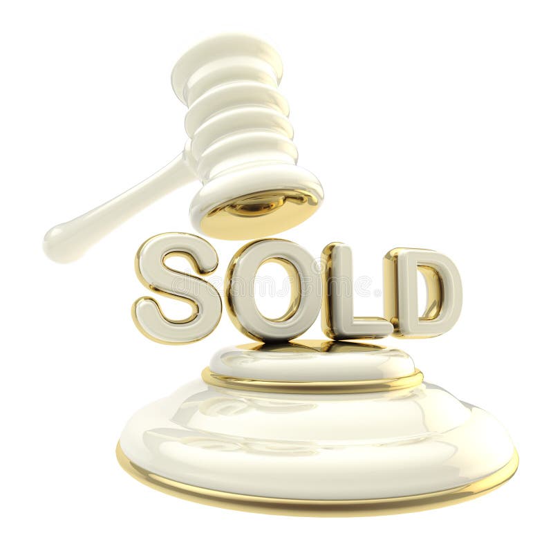 Auction - Word and Gavel for Final Bid Stock Illustration ...